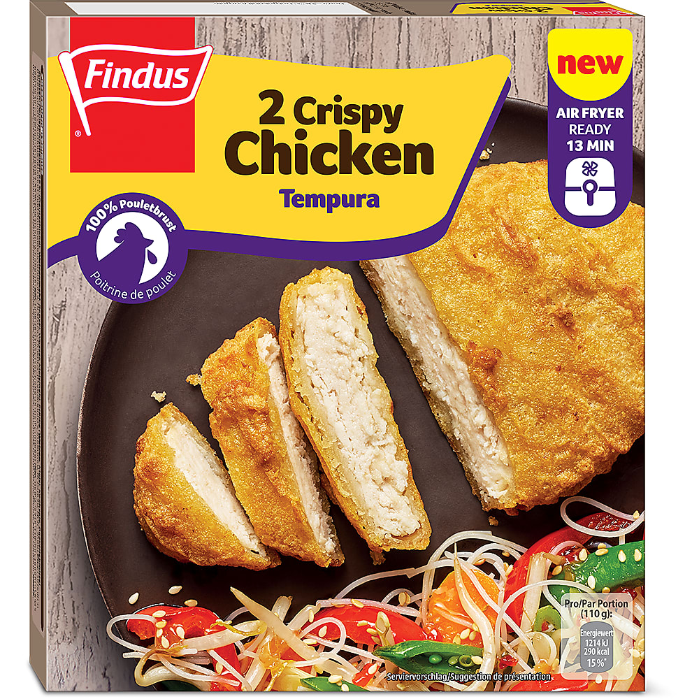 Findus · SE - Findus 2 Crispy Chicken Tempura 220g · 100% chicken ...