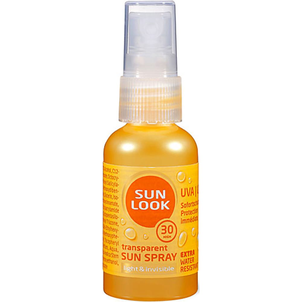 Sun Look light & invisible · Transparent Sun Spray · 30 High - UVA UVB ...