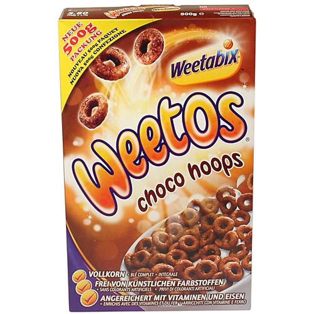 Weetabix Weetos · Cerealien Weizen-Ringe · Choco hoops • Migros Online