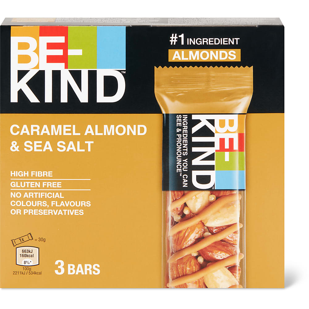 Buy Be-Kind · Caramel coated bar with almonds and sea salt • Migros