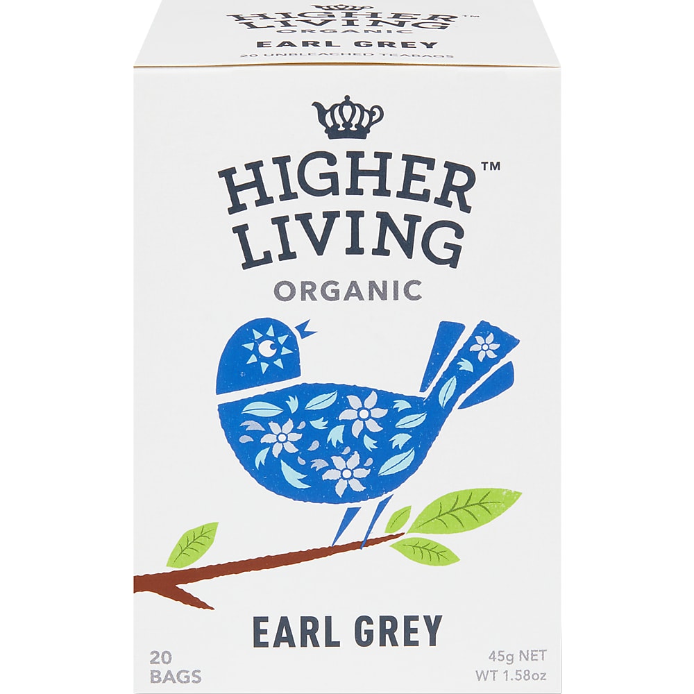 Buy Higher Living · Organic Tea · Earl Grey • Migros