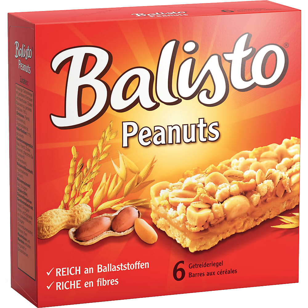 Buy Balisto Nuts · Crunchy cereal bar with roasted peanuts • Migros