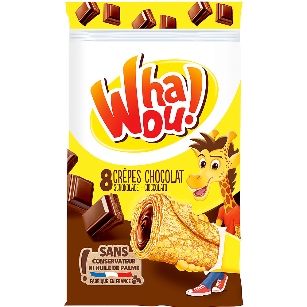 Achat Whaou · Crêpes fourrées au chocolat · Chocolat • Migros