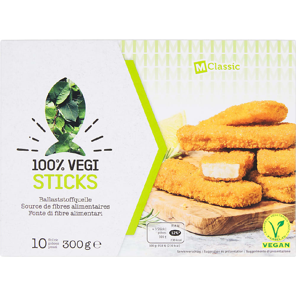 Buy M-Classic 100% Vegi · Sticks · vegetarian - 10 pieces • Migros
