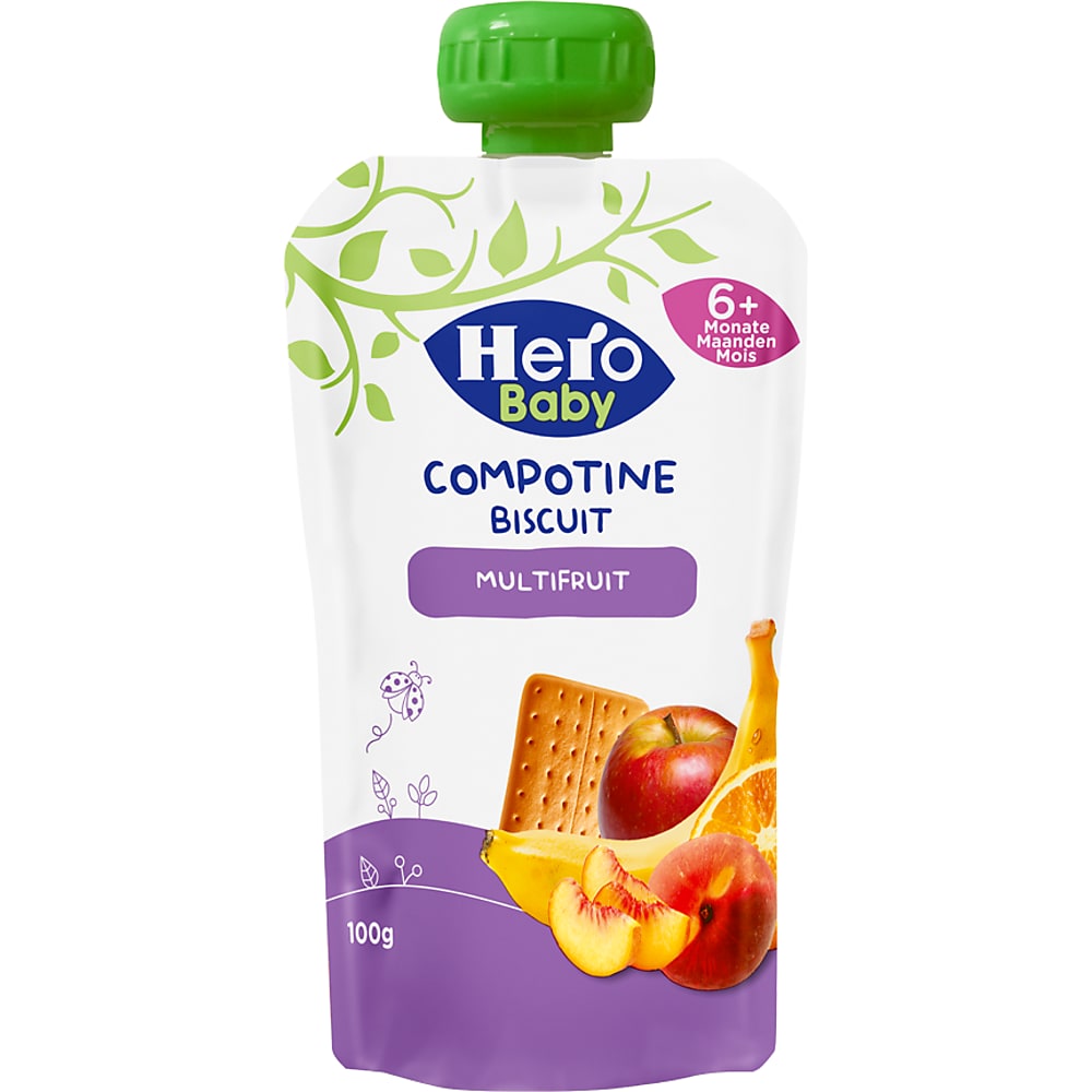 Buy Hero Baby 6M+ · Gourde Compotine Biscuit · Multifruits • Migros