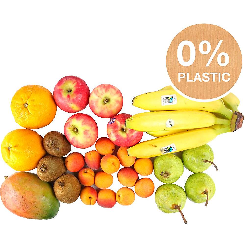 Kaufen Bio · Früchtekorb · der Fruchtige Bio • Migros