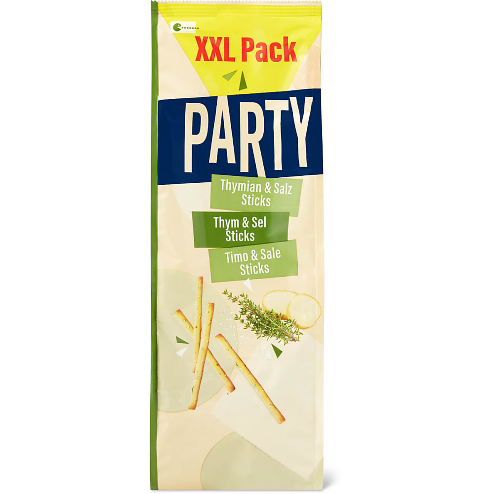 Achat Party · Sticks salés d'épautre · Thym et sel • Migros