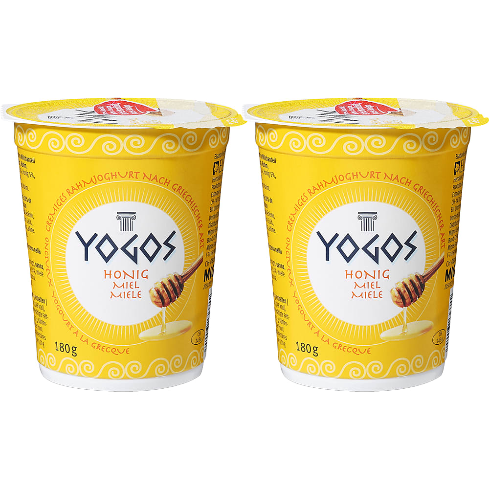 Buy Yogos · Greek style cream yogurt · With honey • Migros Online