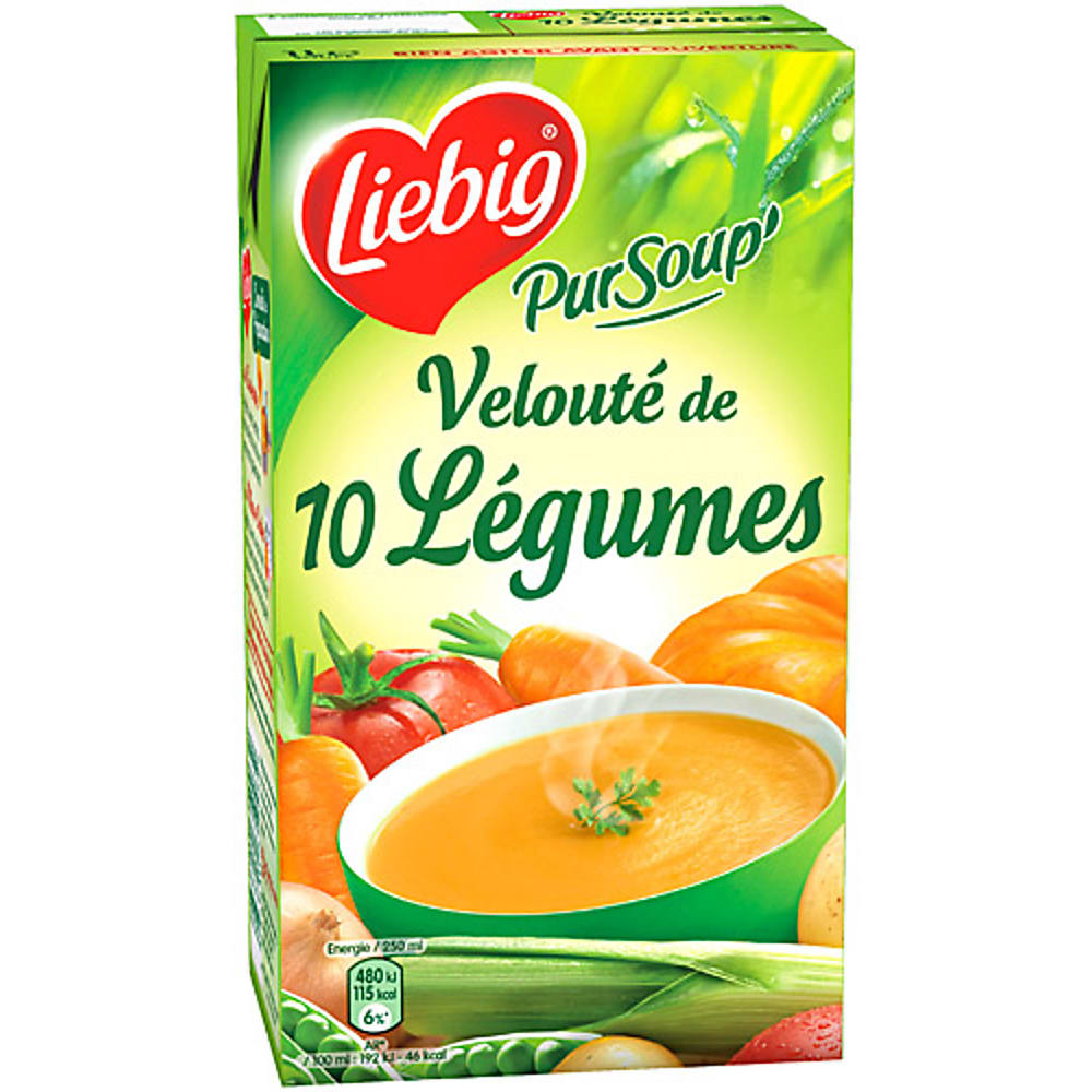 Liebig PurSoup' · Soupe · Velouté de 10 légumes • Migros
