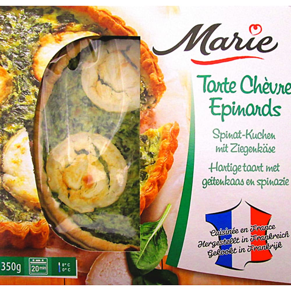 Marie · Goat's cheese tart with wilted spinach • Migros