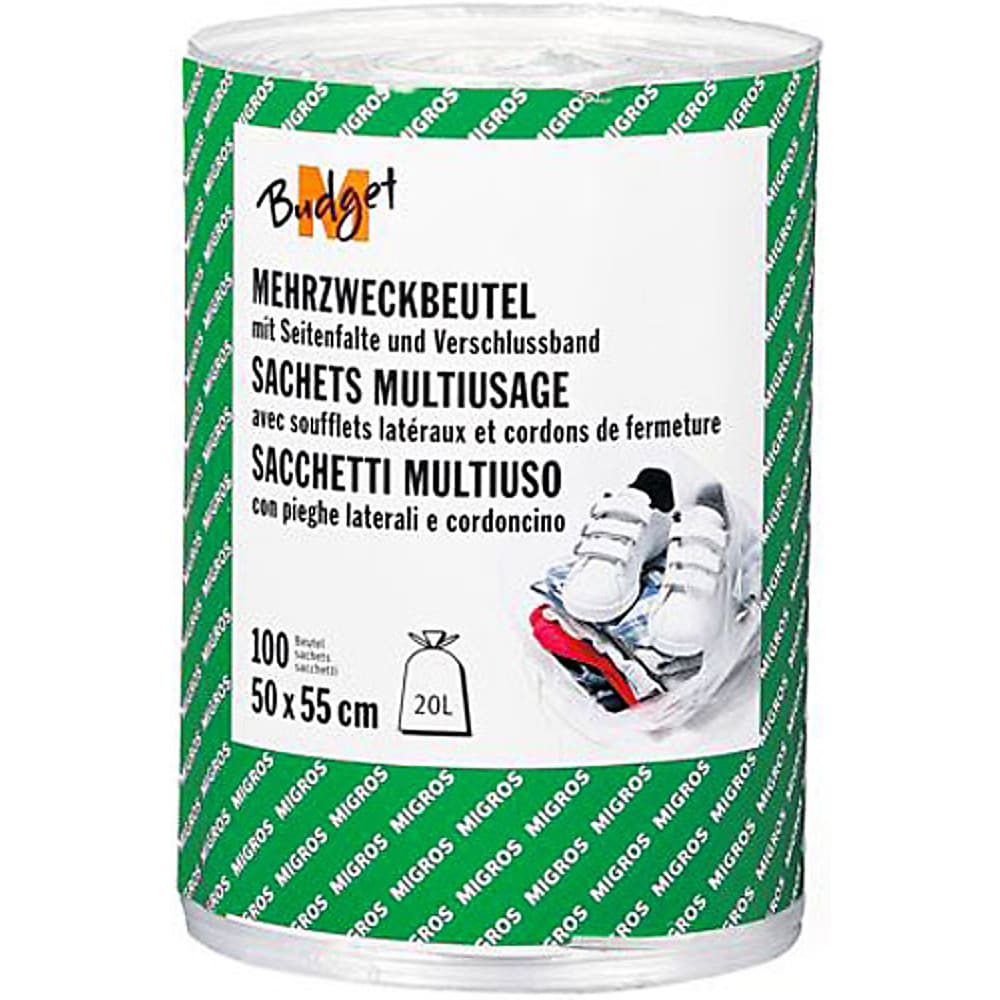 M-Budget · Sachets multi-usage · 50x55cm - 20 litres • Migros Online