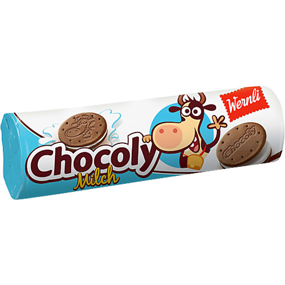 Wernli Chocoly · Biscuits au chocolat fourrés crème au lait · Lait • Migros