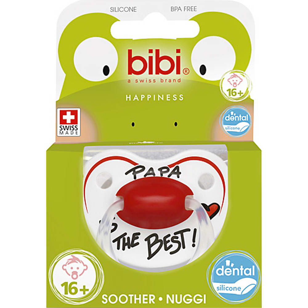 bibi Happiness · Nuggi mit Ring · 16+ Monaten - Papa is the best • Migros
