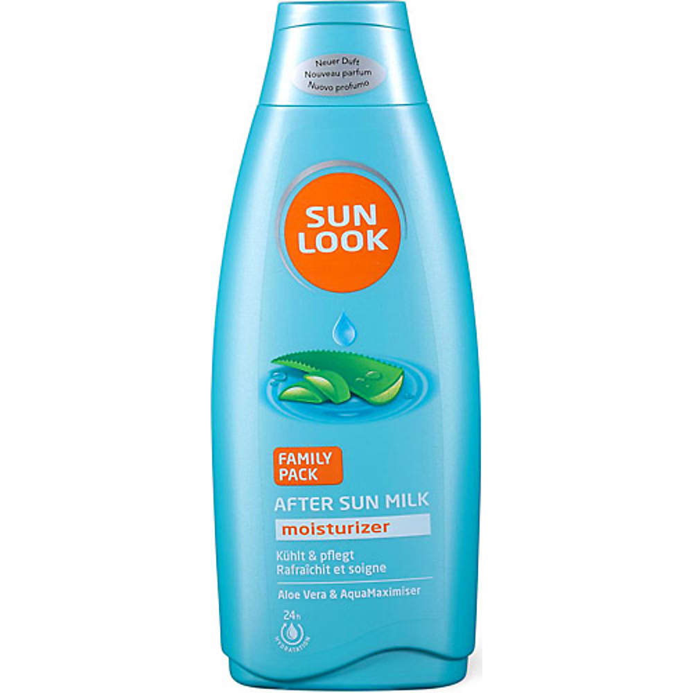 Sun Look Family Pack · After Sun Milk · Aloe Vera & AquaMaximiser • Migros