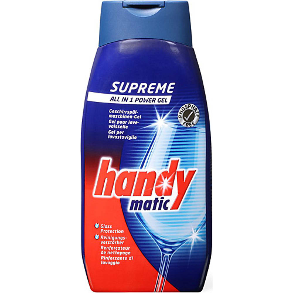 Handymatic Supreme All in 1 · Dishwasher gel · Phosphate-free • Migros