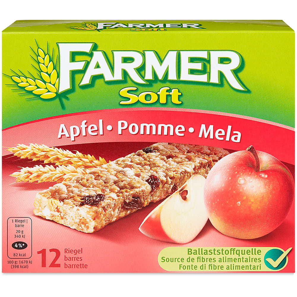 Farmer Soft · Getreideriegel · Apfel • Migros