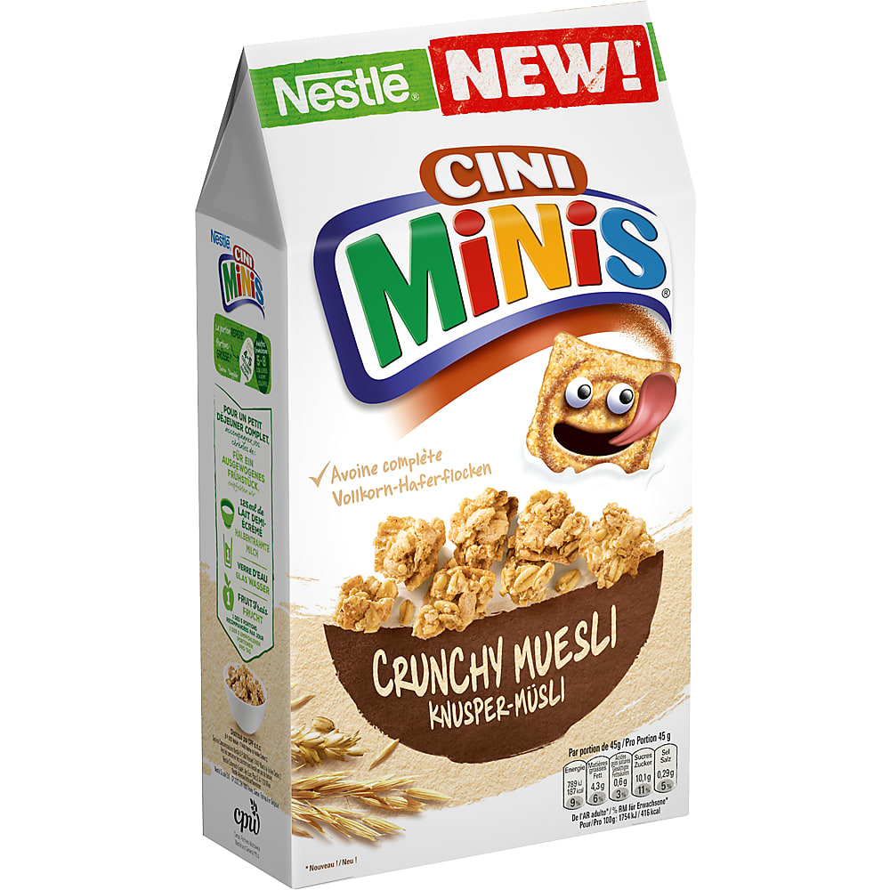 Nestlé · Crunchy Muesli · Cini-Minis • Migros