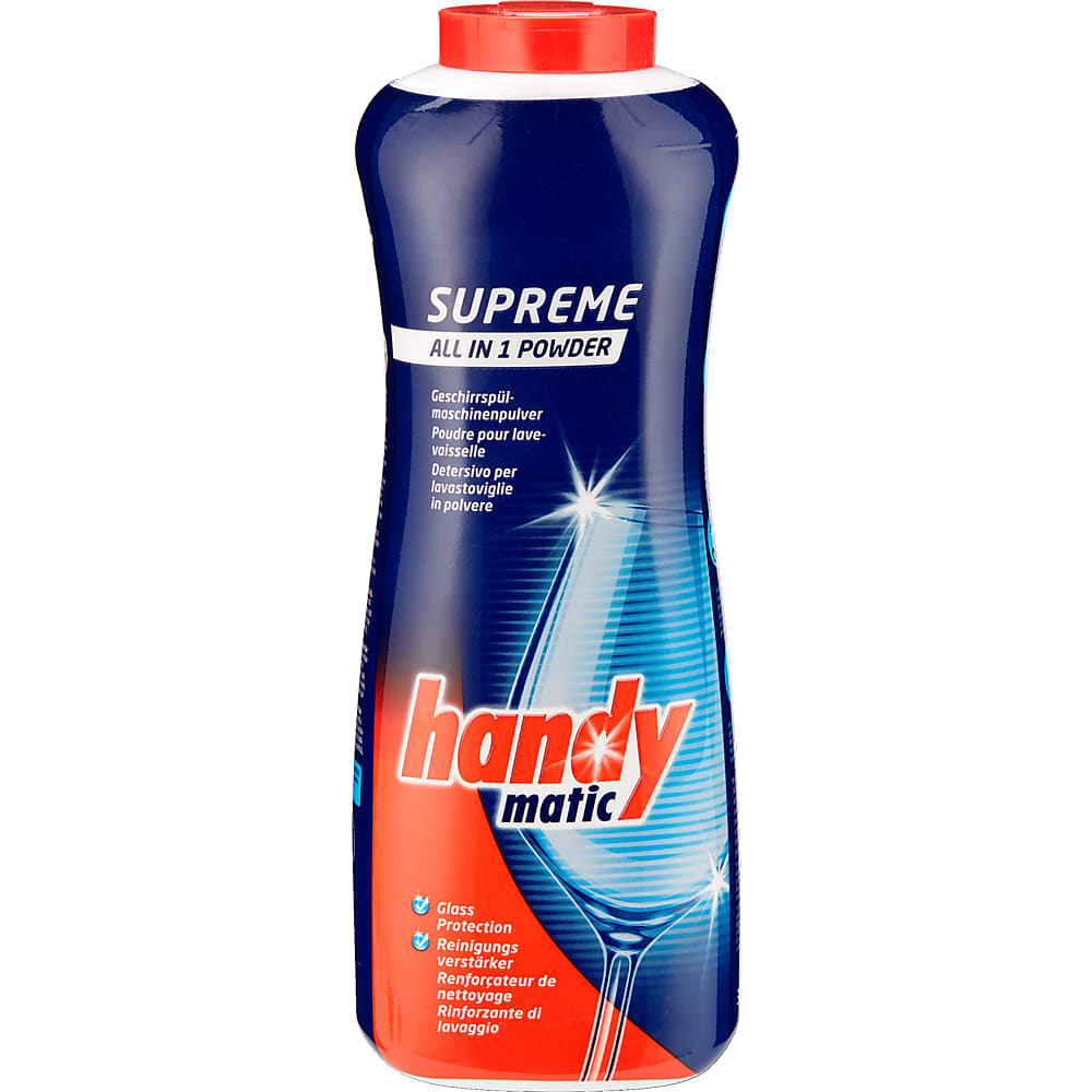 Handymatic Supreme All in 1 · Dishwasher powder · Phosphate-free • Migros