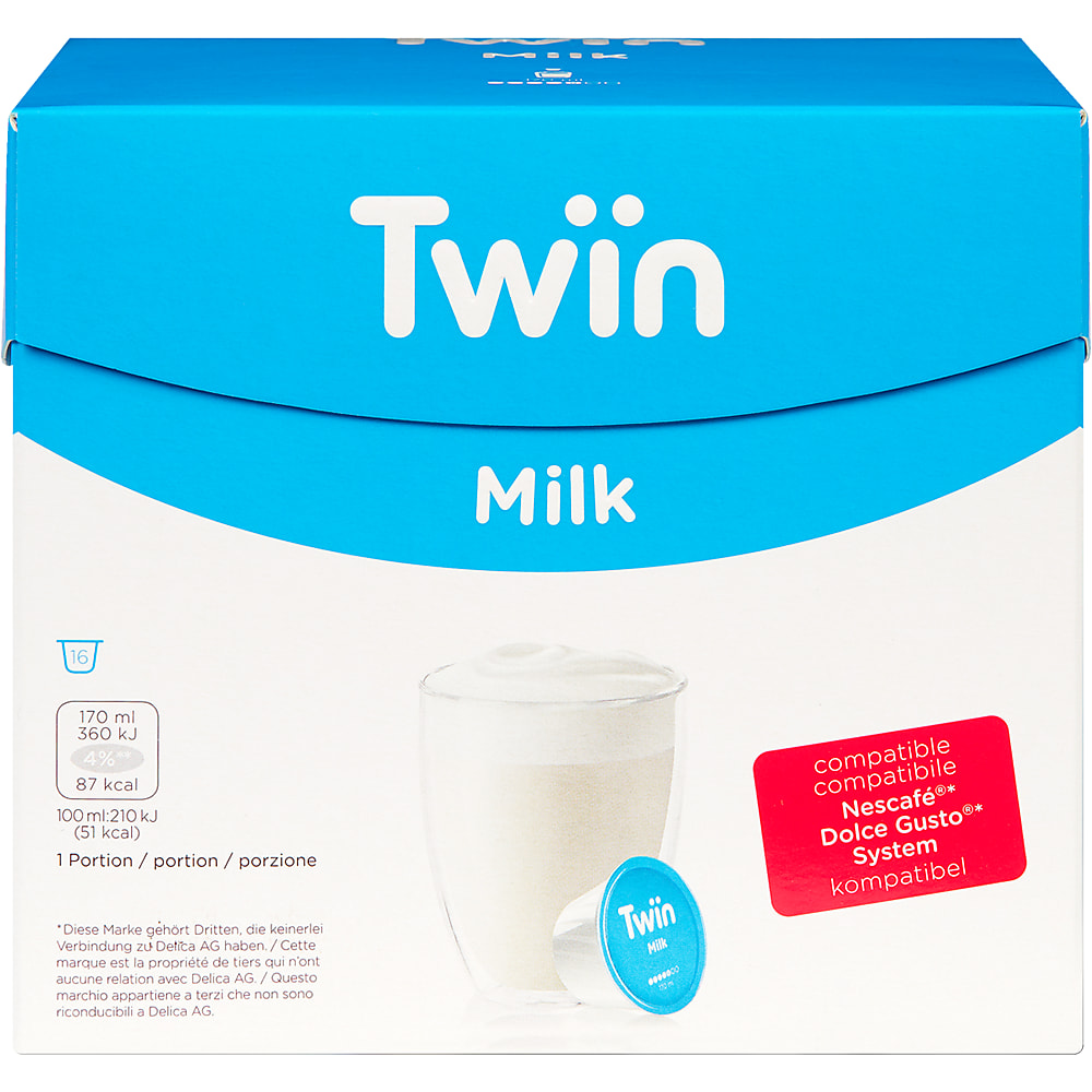 Twin Milk · Capsules de lait · Lait chaud, système Twïn, compatible ...