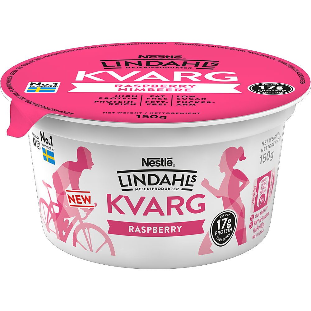 Nestlé Lindahl's - Kvarg · Fromage frais maigre · Framboise • Migros