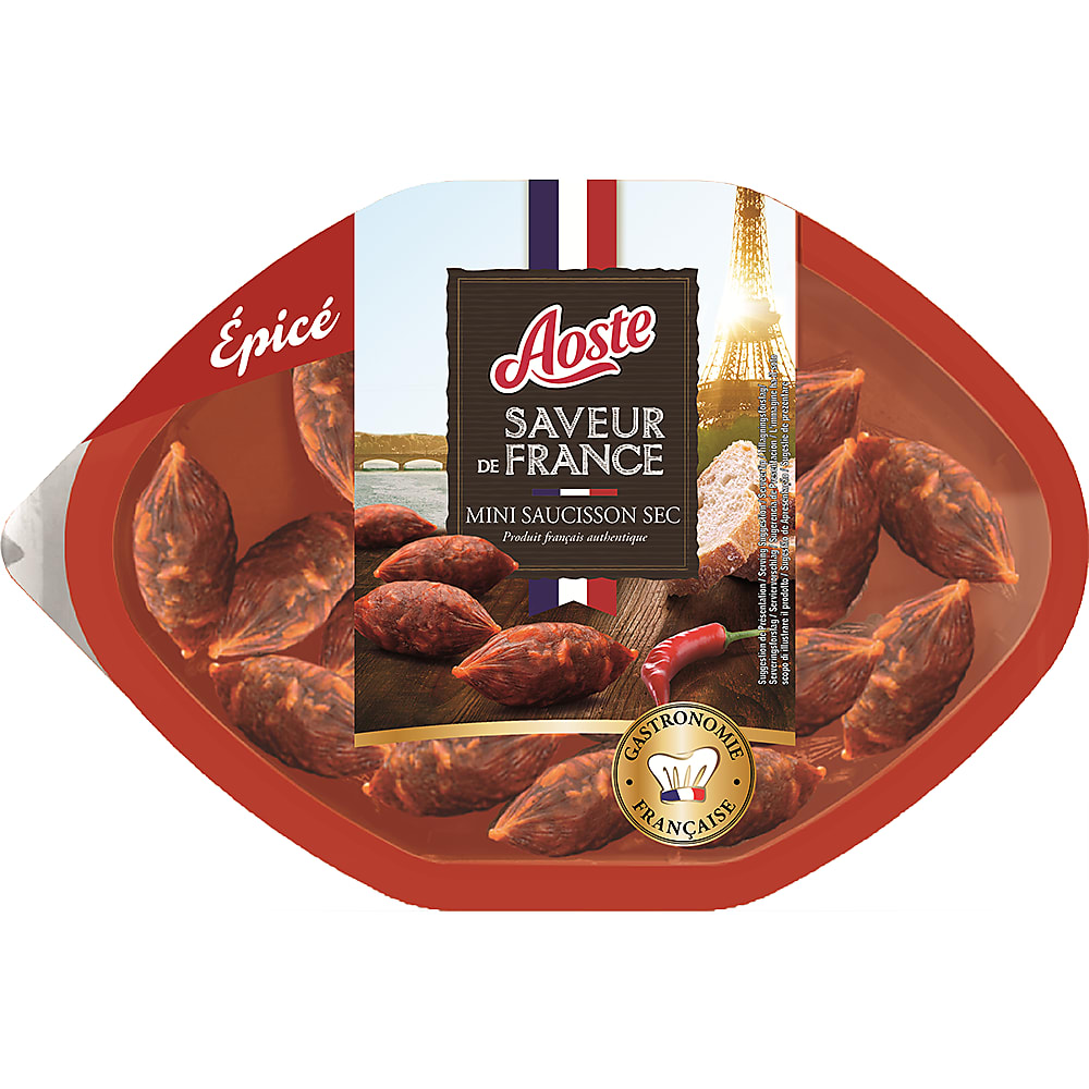 Aoste Saveur de France · Mini saucisson sec · Epicé • Migros