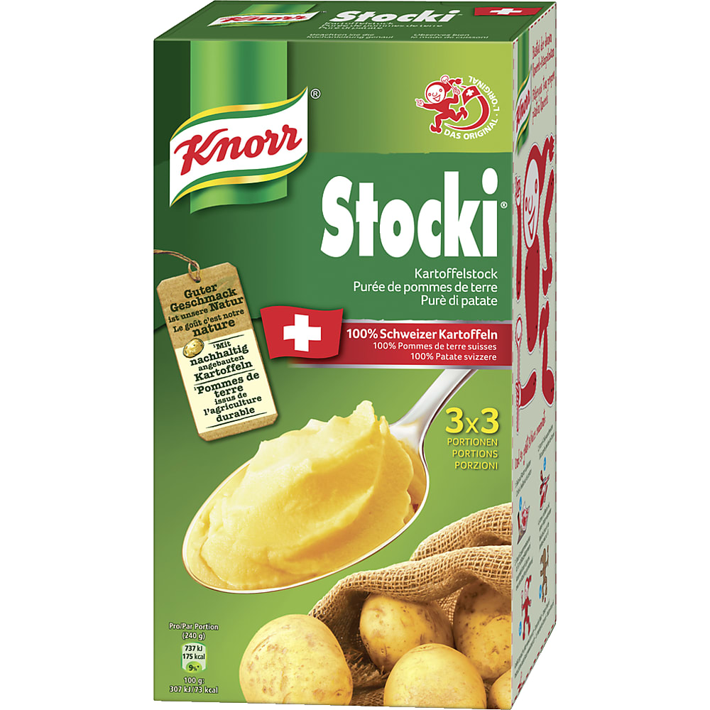 Knorr Stocki · Purée de pommes de terre · 3x3 portions • Migros