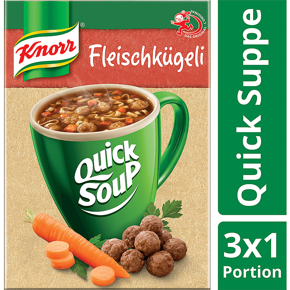 Knorr Quick Soup · Soupe instantanée Quenelles de viande · 3x1 portion ...