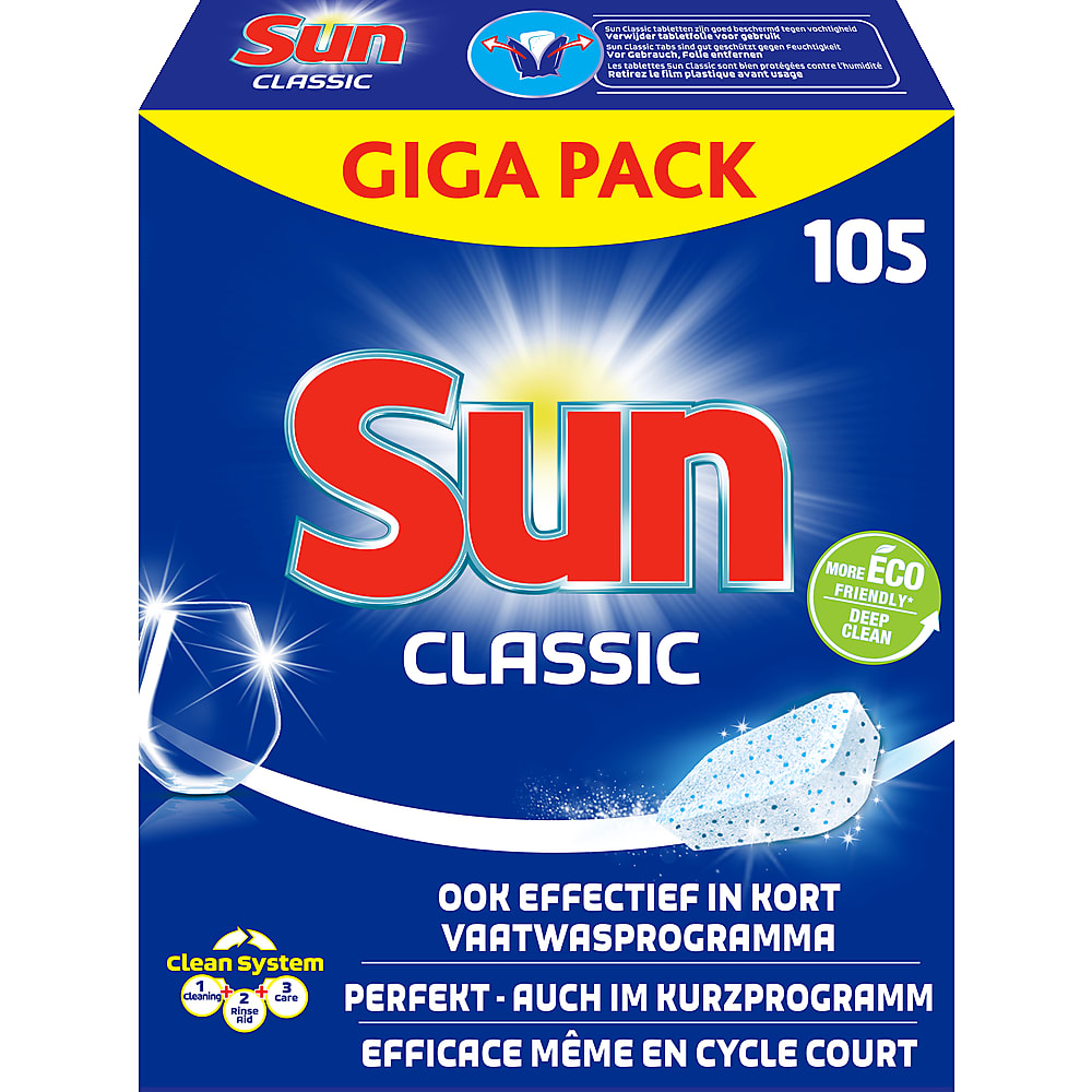 Sun Classic Megapack · Produit de lavage pour lave-vaisselle · 105 Tabs ...