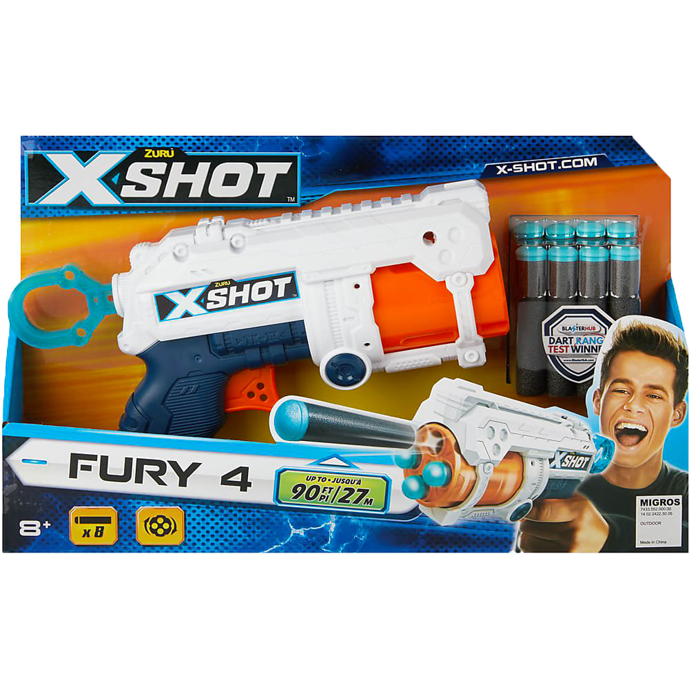 X-Shot Fury 4 · Foam Dart Blaster · 8 years and over • Migros