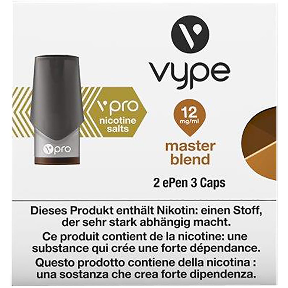 vype · Cartouches · Master Blend • Migros