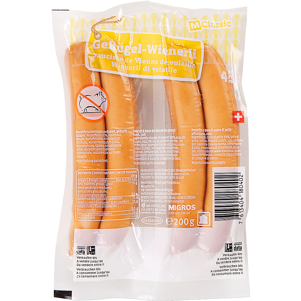 M-Classic · Poultry Wienerli • Migros