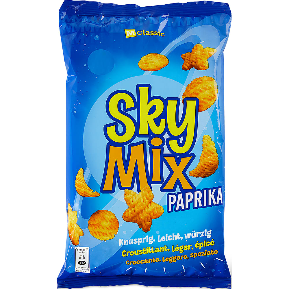 M-Classic Sky Mix · Snack de fécule de pomme de terre · Paprika • Migros