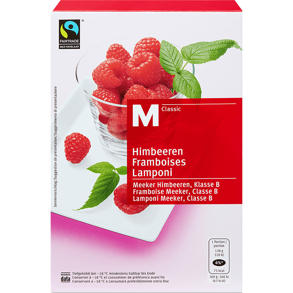 M-Classic · Raspberries unsweetened • Migros