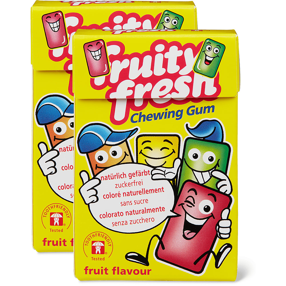 Fruity fresh · Kaugummi · with fruit flavour • Migros