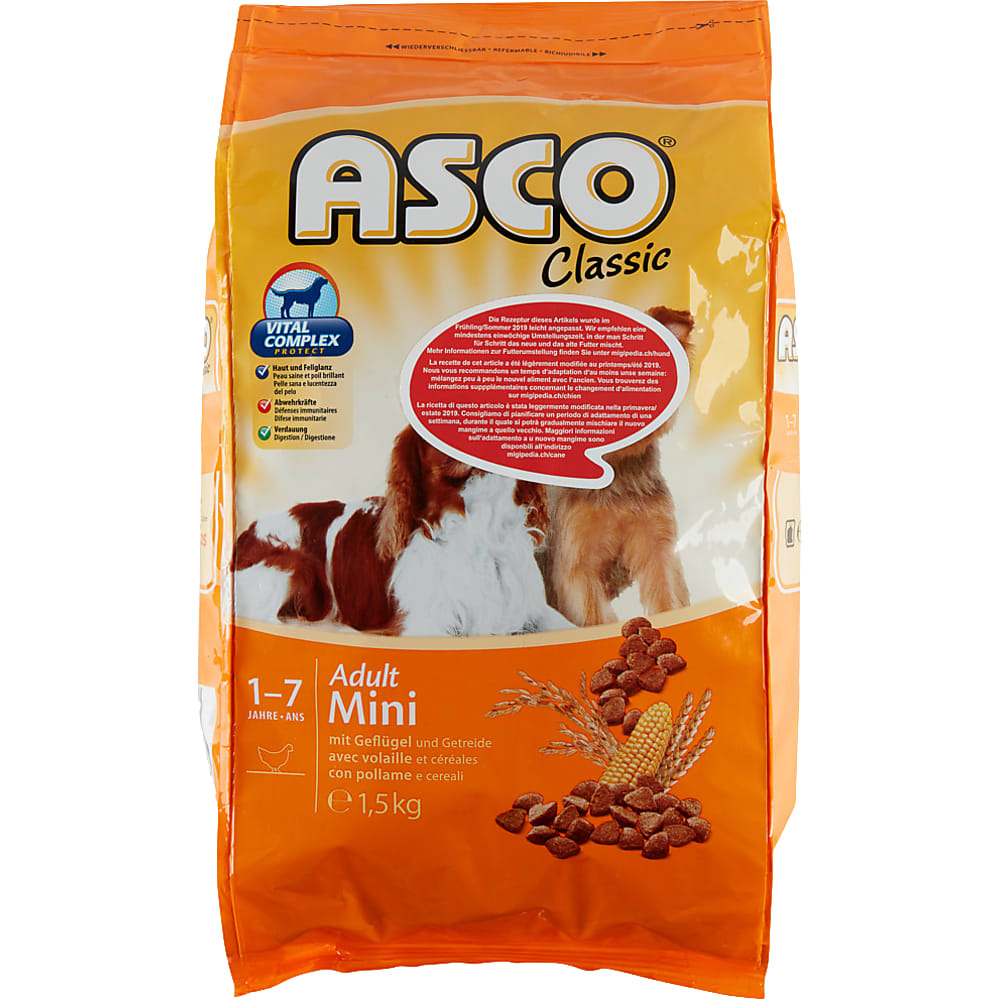 Asco Classic · Croquettes for dogs · Adult mini - with poultry and ...