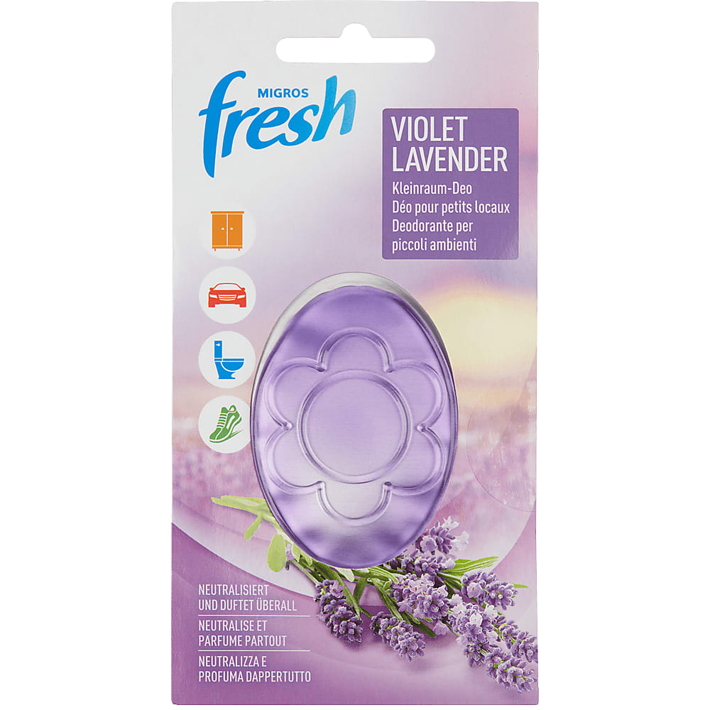 Migros Fresh · Déo pour petits locaux · Violet Lavender • Migros