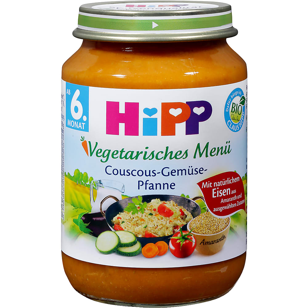 HiPP Bio · Babygläschen mit Couscous-Gemüse-Pfanne · Ab 6 Monaten • Migros