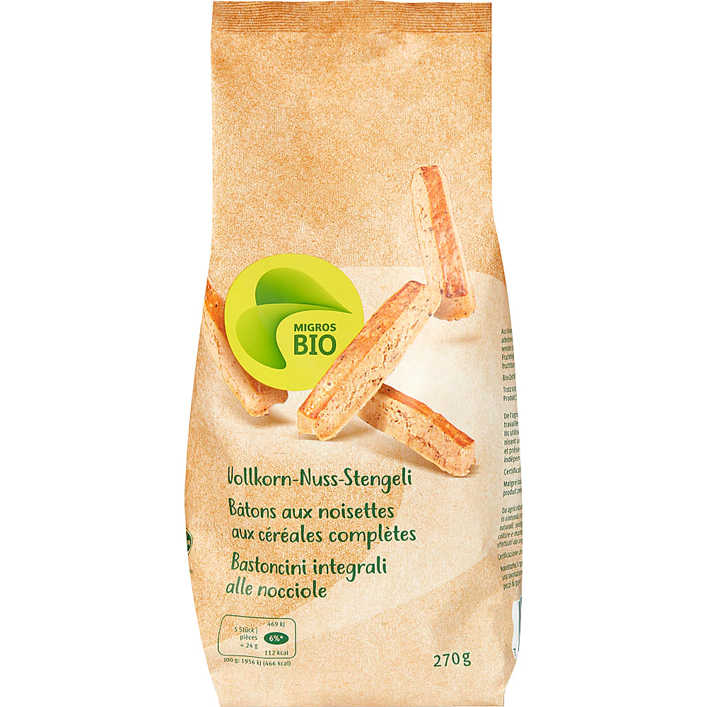 Migros Bio · wholemeal nut stick • Migros
