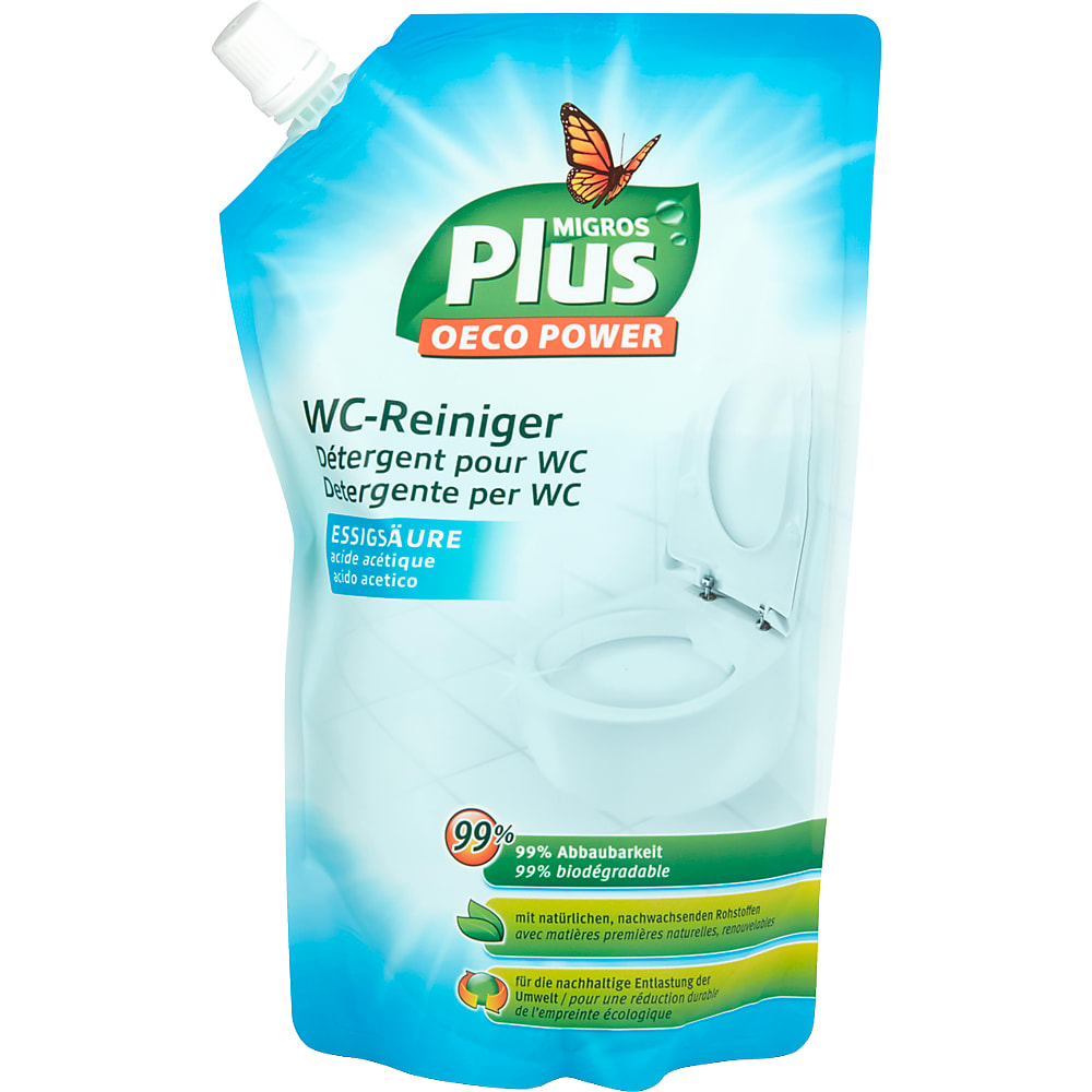 Migros Plus Oeco Power · WC cleaner · with acetic acid • Migros