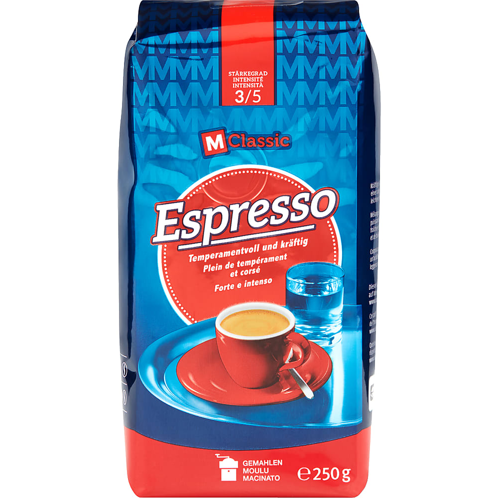 M-Classic · Roasted coffee · ground, espresso, 3/5 intensity • Migros ...