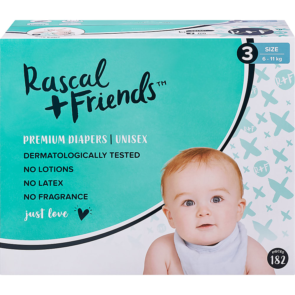 Rascal+Friends · Couches · Taille 3 / 6-11kg • Migros