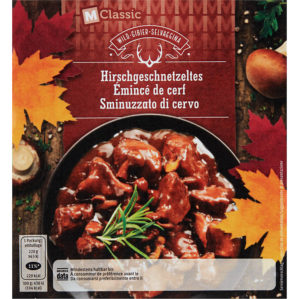 M-Classic Wild / Gibier · Deer cutlets · on port wine sauce • Migros Online