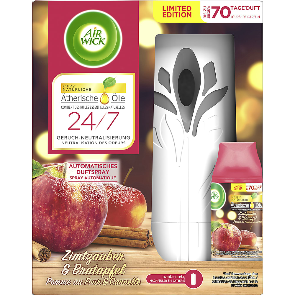 Air Wick · Automatisches Duftspray Freshmatic · Zimtzauber & Bratapfel • Migros