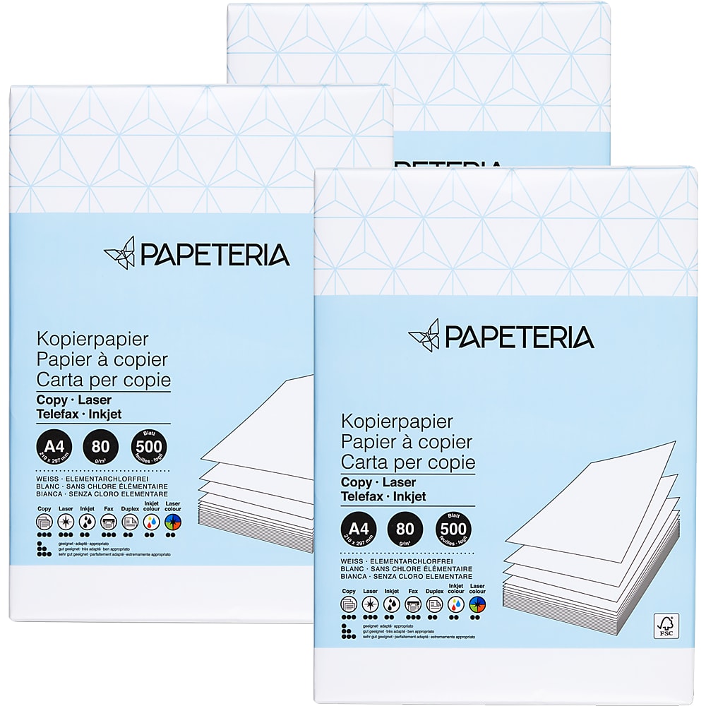 Papeteria · Kopierpapier A4, weiss · 210x297mm - 80g/m2 - Ohne ...