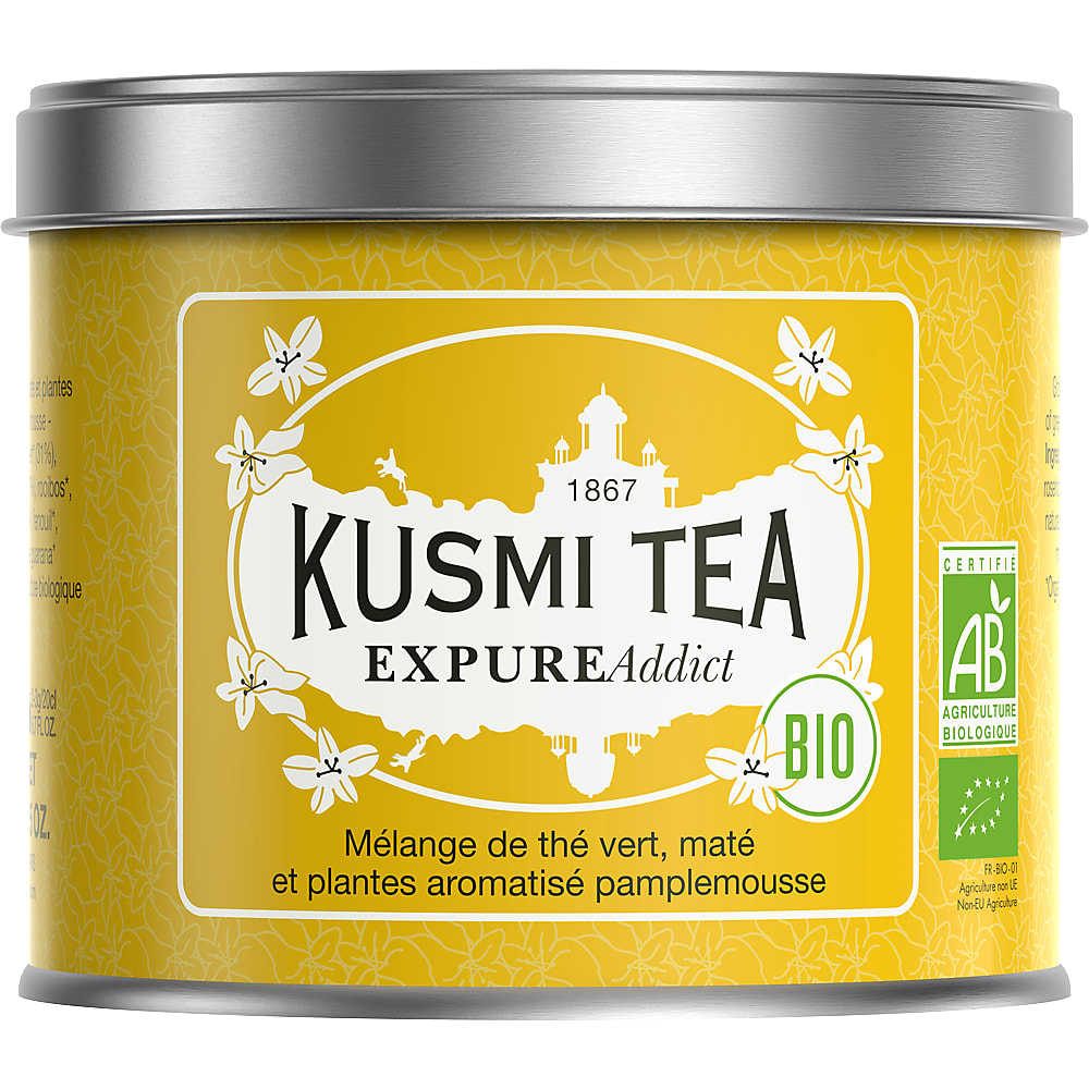 Kusmi Tea Expure Addict · Thé vert bio · maté et plante, aromatisé ...