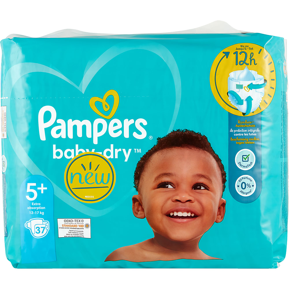 Pampers Baby Dry · Windeln · Grösse 5+ - 12-17kg • Migros