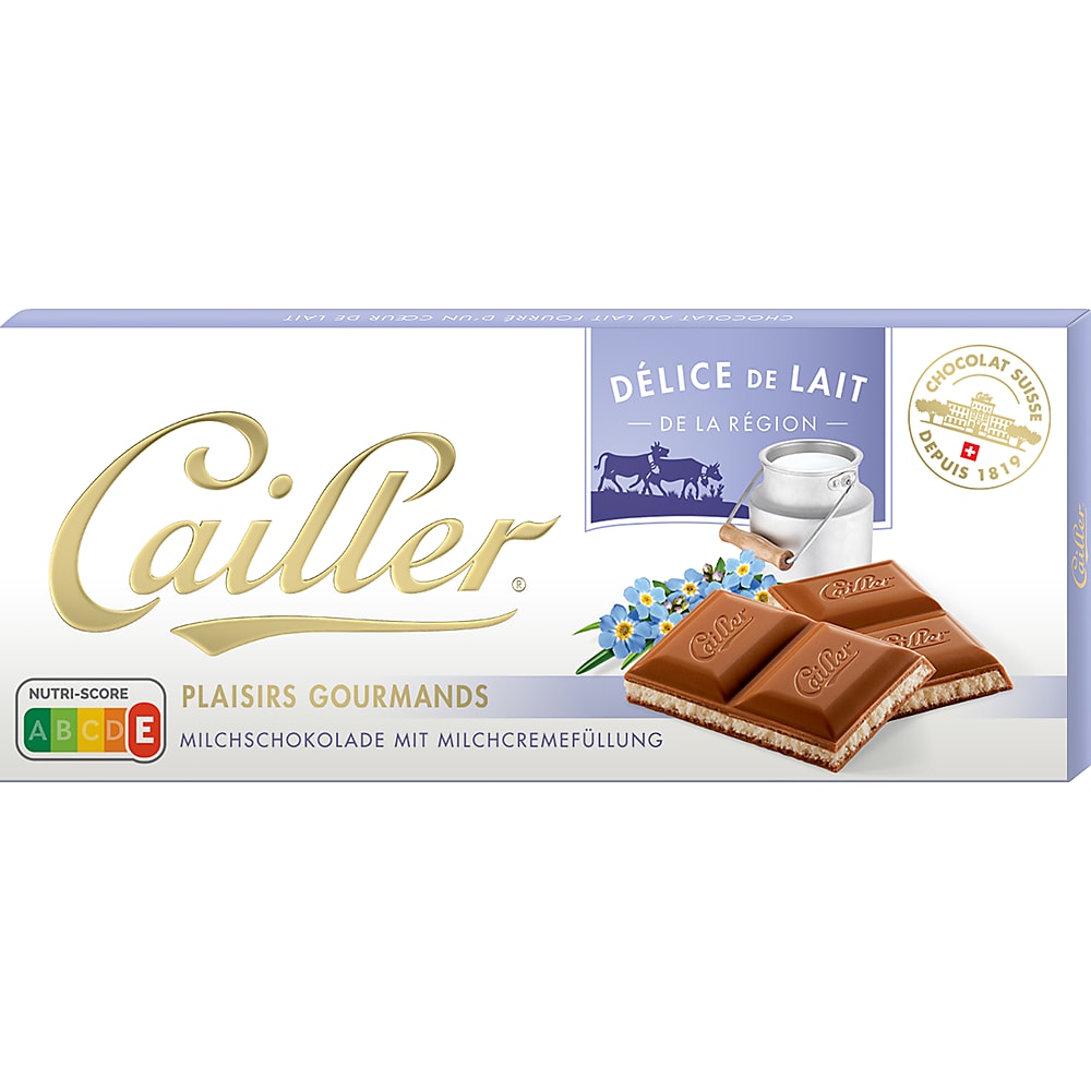 Cailler Plaisirs gourmands · Tablette de chocolat · Lait - Fourrée au ...