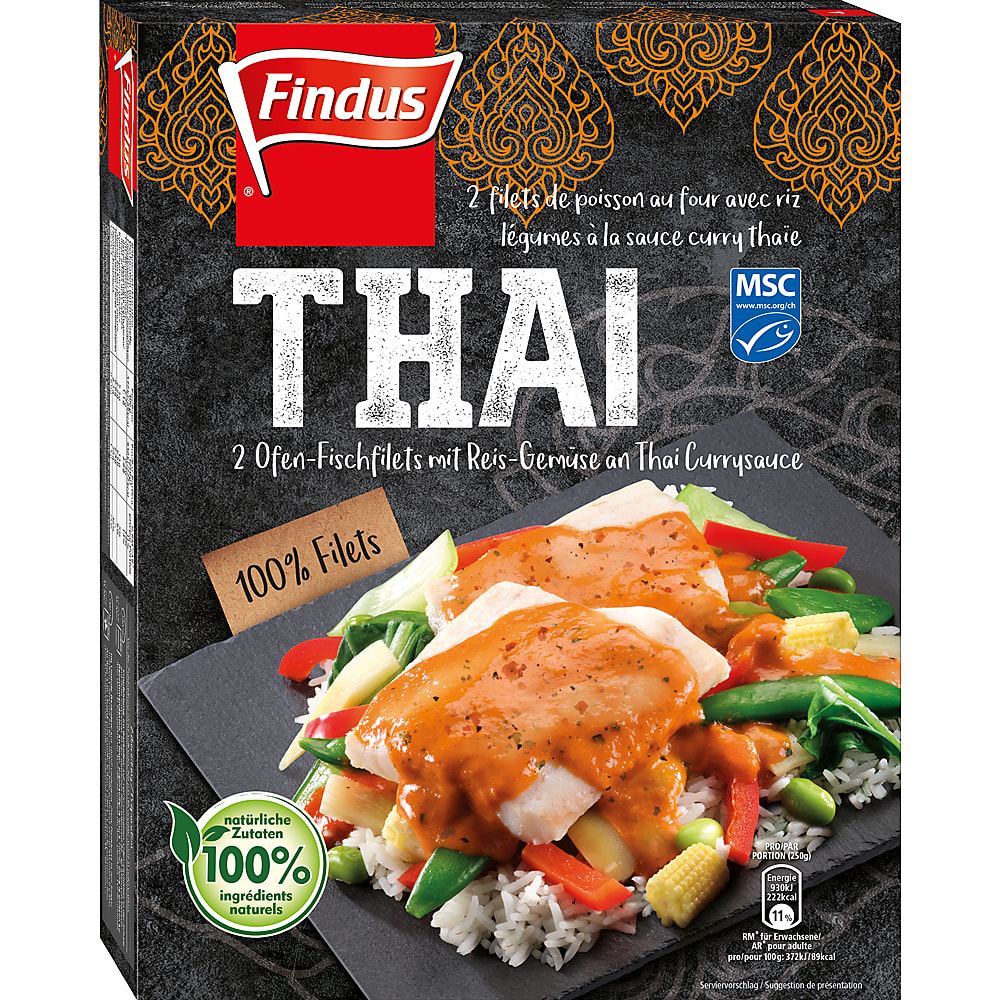 Findus Thai - MSC · Filets de poisson · au four avec riz légumes à la ...