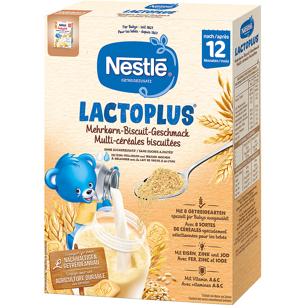 Nestlé Lactoplus · Additive to Getride-based cow's milk · After 12 ...