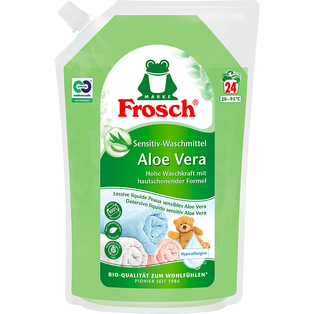 Frosch Sensitive · Liquid laundry detergent · 24 wash cycles, Aloe vera ...